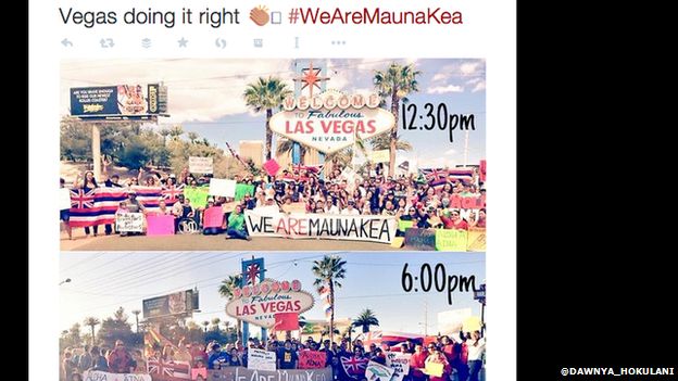 Mauna Kea defenders protest against 18-storey high telescope - BBC News