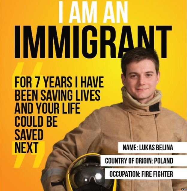 Pro-immigration poster campaign launches across the UK - BBC News