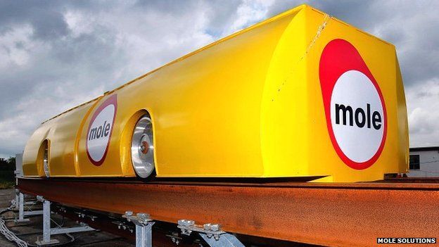 Underground freight travel tested in Northampton - BBC News