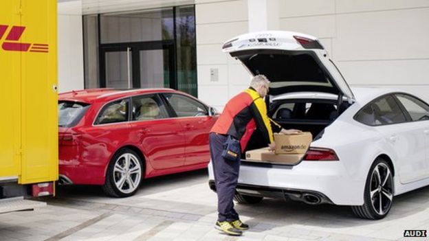 Audi and Amazon to try car-boot delivery service - BBC News