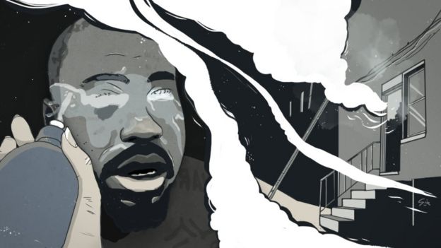 Baltimore: A night of rioting in pictures - BBC News