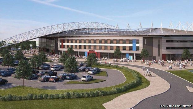 Scunthorpe United's 12,000-seater stadium plans approved - BBC News