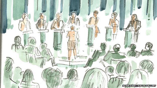 Election 2015: Sketches from the official campaign artist - BBC News