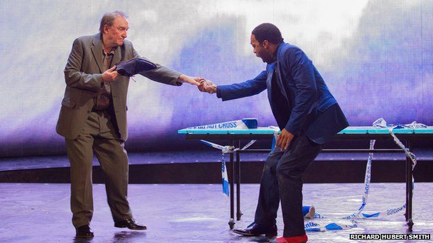 Everyman 'spectacle' opens at National Theatre - BBC News