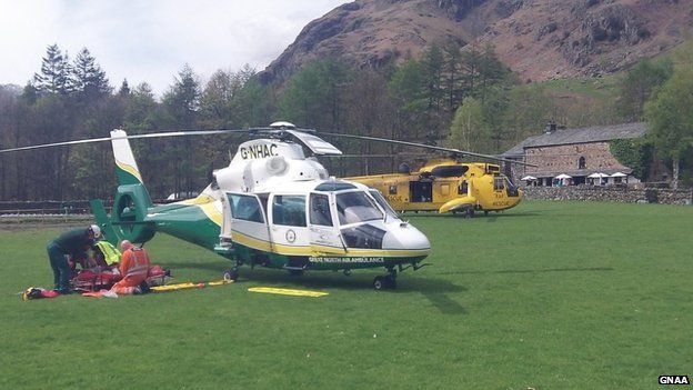 Paraglider 'critical' after crash near Ambleside - BBC News