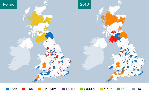 Election 2015: Mapping constituency opinion polls - BBC News