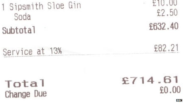 'Free meal' garage customer's £700 bill at top London restaurant - BBC News