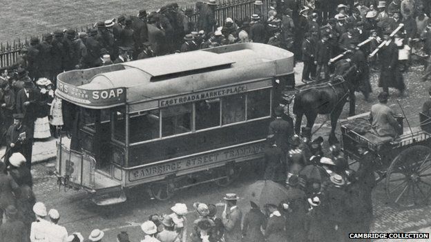 Cambridge's 'last' horse-drawn tram restored - BBC News