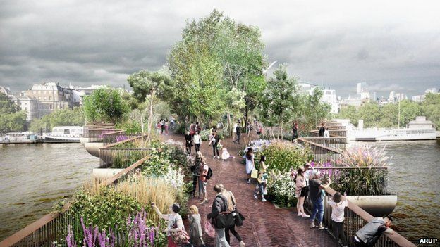London Garden Bridge: Design of Thames crossing unveiled - BBC News