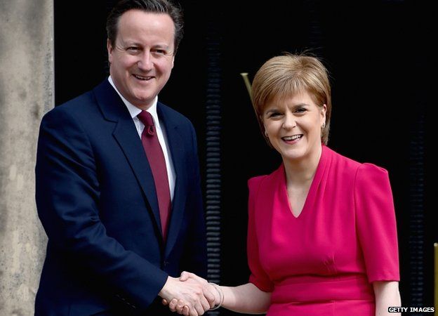 Caution on both sides at first meeting of Cameron and Sturgeon - BBC News