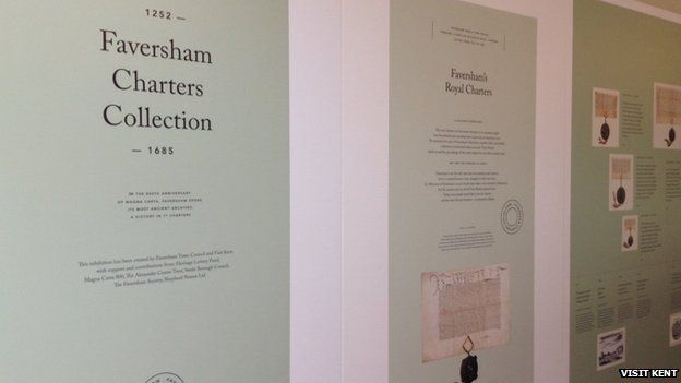 Faversham's 1300 Magna Carta goes on display - BBC News