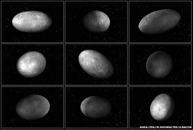 Hubble studies Pluto's wobbly moons - BBC News