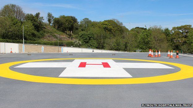 Derriford Hospital helipad to allow faster patient transfers - BBC News