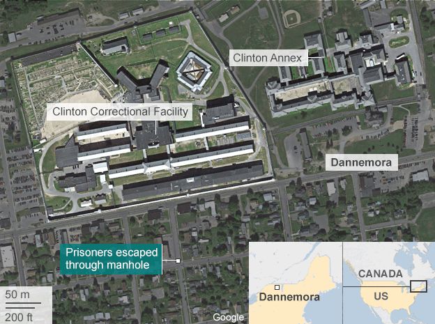 Reward offered in New York jail break 'crisis' - BBC News