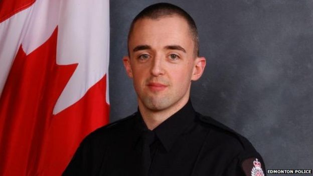 British-born police officer shot dead in Alberta, Canada - BBC News