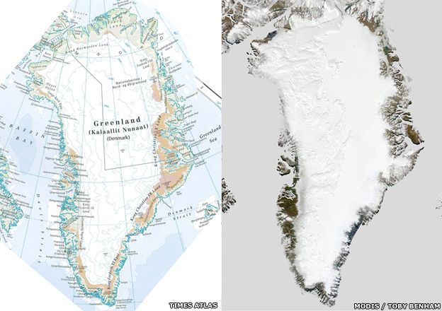 Times Atlas 'wrong' on Greenland ice - BBC News