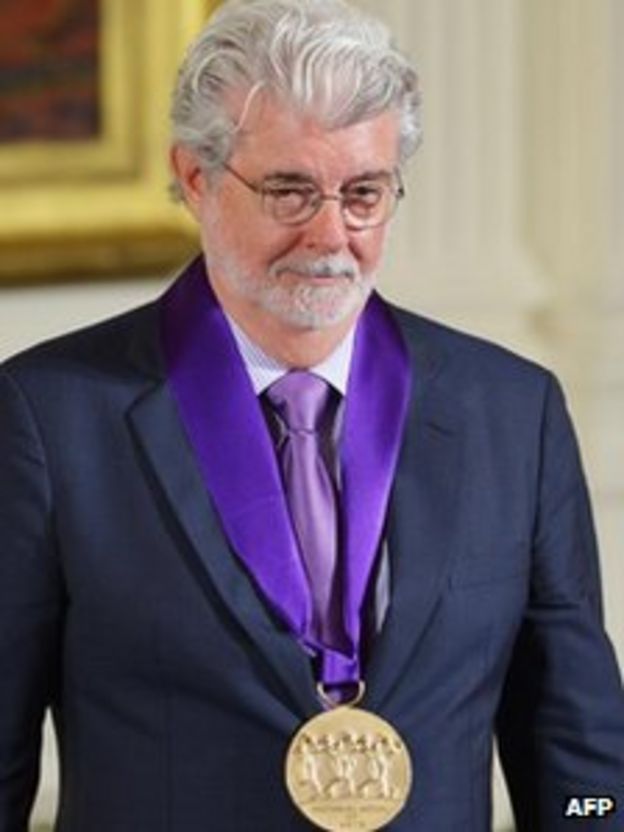 George Lucas receives National Medal of Arts - BBC News