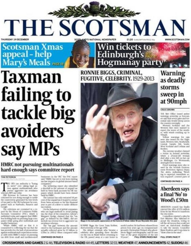 The front pages of Scotland's newspapers - BBC News