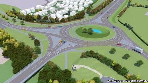 Worcester Southern Link Road £8m revamp work begins - BBC News