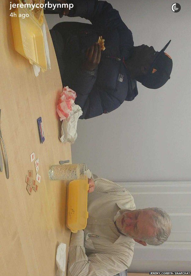 What Jeremy Corbyn's up to on Snapchat - BBC News