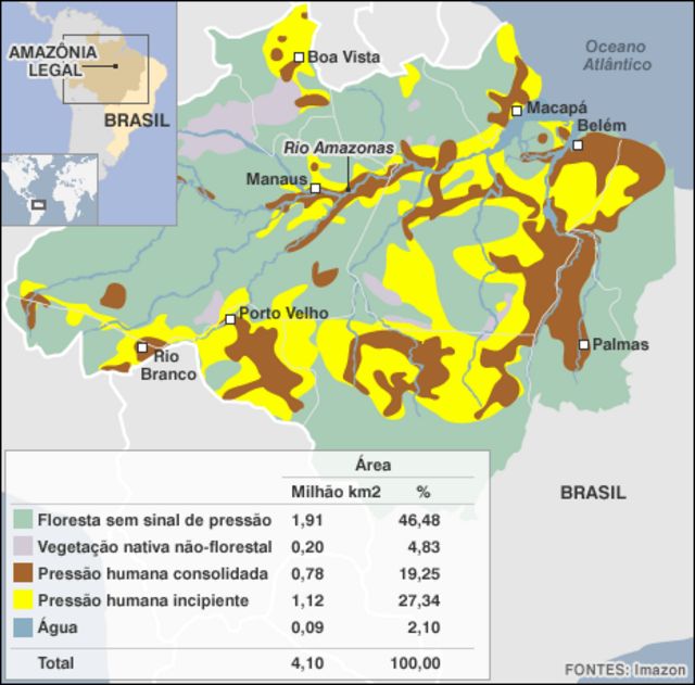 A Amazônia em números - BBC News Brasil