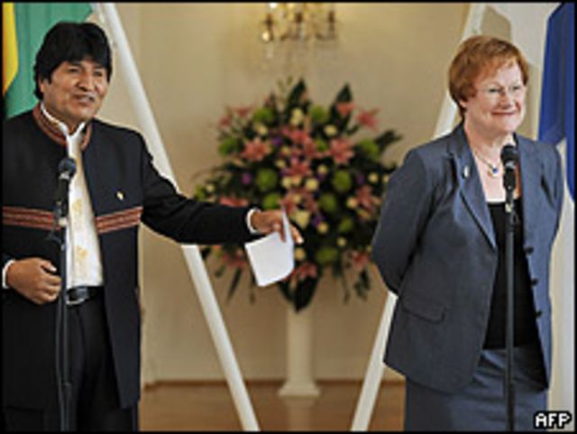 Morales busca intercambio con Finlandia - BBC News Mundo