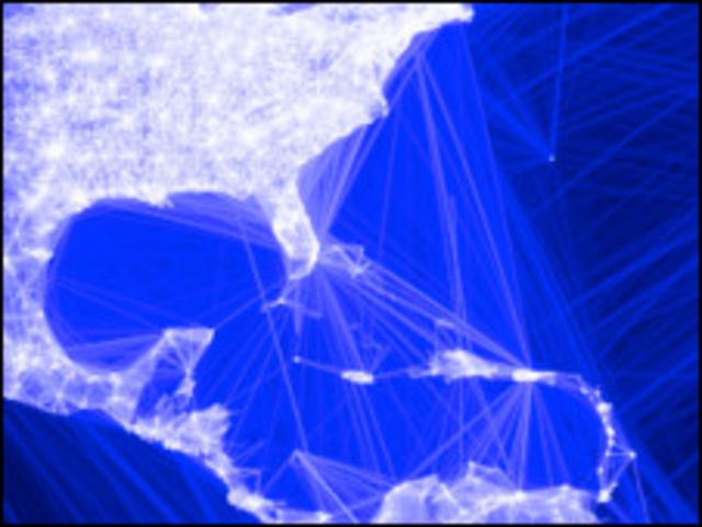 Un mapamundi al estilo de Facebook - BBC News Mundo