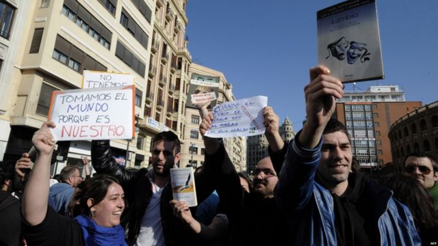 En fotos: de la nueva ola de manifestaciones en España - BBC News Mundo