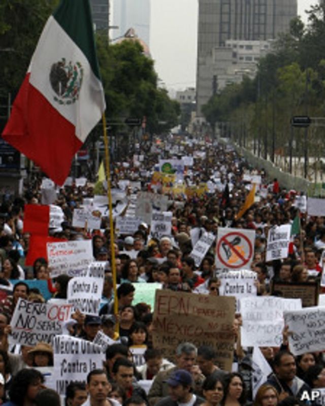 La voz de la protesta no calla en México - BBC News Mundo