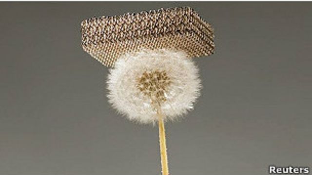El nuevo material más ligero del mundo - BBC News Mundo