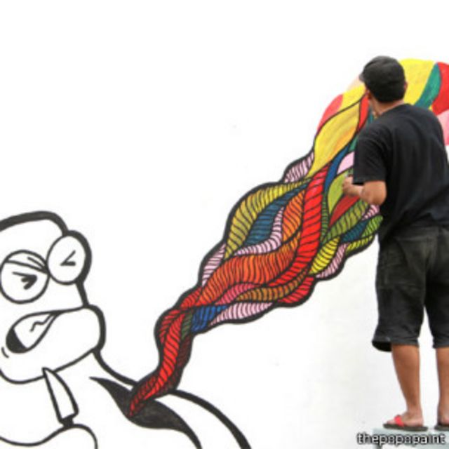Popo, pelukis mural pengkritik sosial - BBC News Indonesia