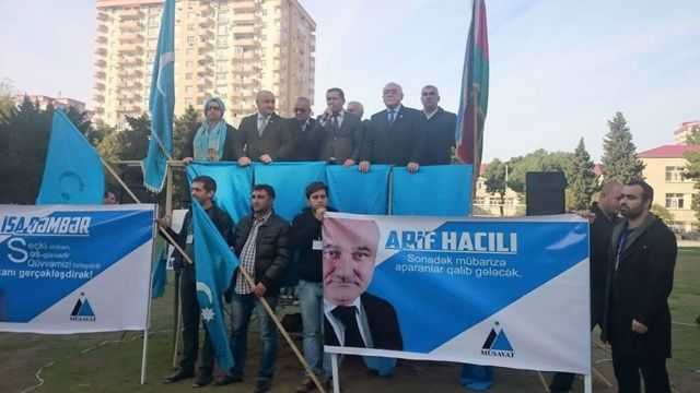 Müsavat partiyası Bakıda mitinq keçirib - BBC News Azərbaycanca