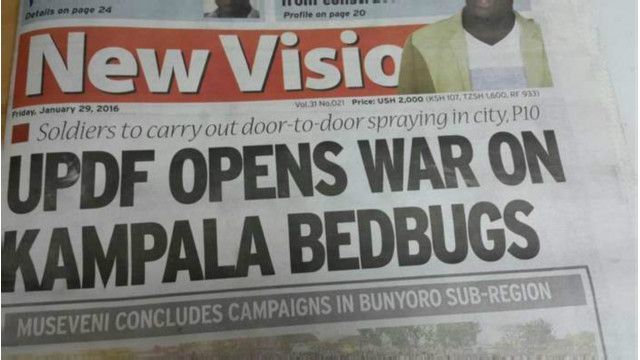 Wanajeshi kukabiliana na kunguni Uganda - BBC News Swahili