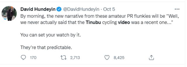 Bola Tinubu: Video wey Nigerian presidential candidate post for Twitter na old video? - BBC News ...