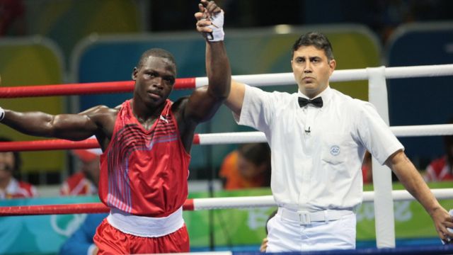 Ghana Boxing: Bestie Samir blow Banku throway - BBC News Pidgin