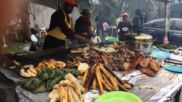 Fish and plantain sara everi wia for 2019 Bole Festival - BBC News Pidgin