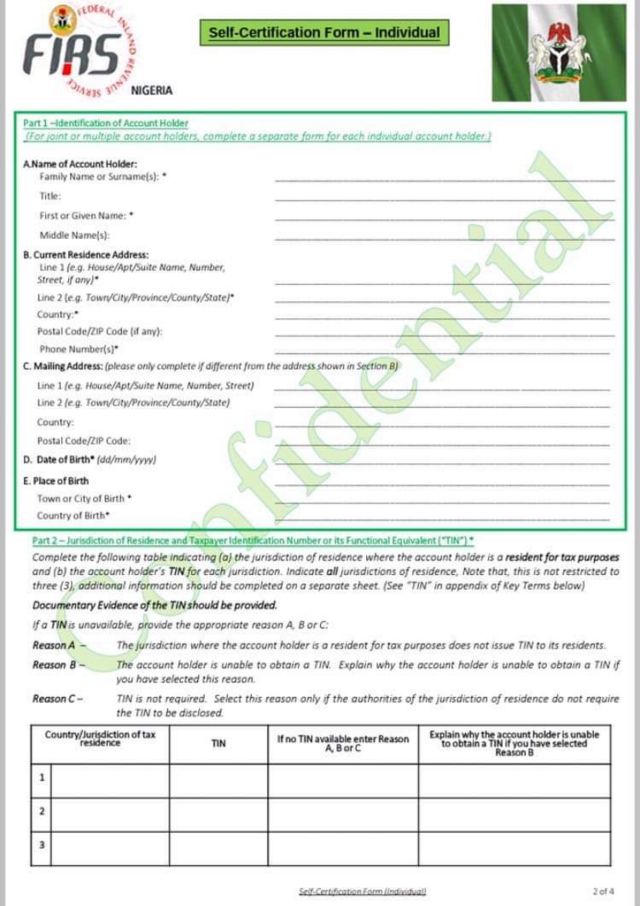 Ndị atụmatụ Self certification form metụtara - FIRS - BBC News Ìgbò