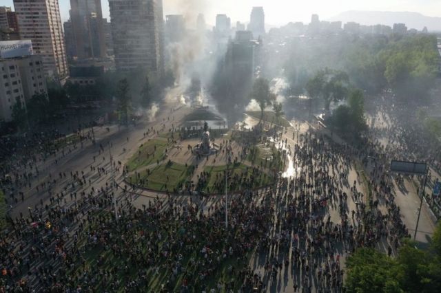 Protestas en Chile: la imagen de la multitudinaria marcha pacífica que ...