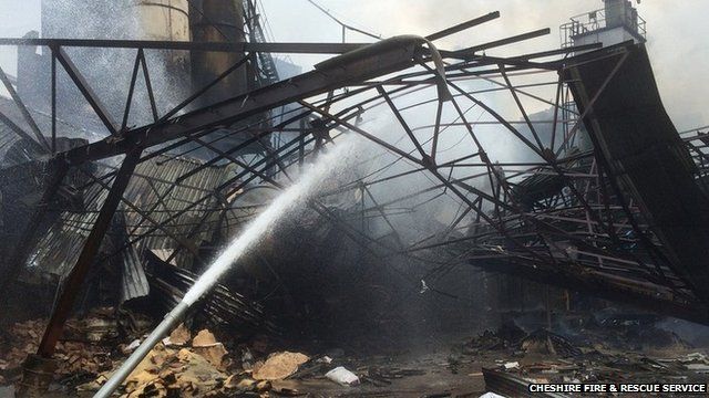 In pictures: Bosley mill blast 'scene of devastation' - BBC News