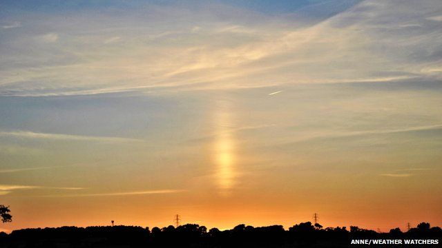 Pillars of light - BBC Weather