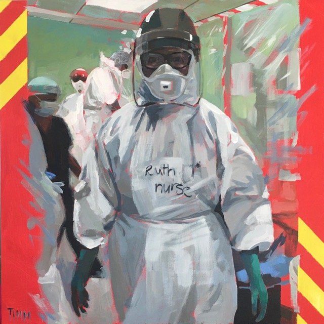 Coronavirus: Leicestershire artist paints portraits for 'NHS heroes ...