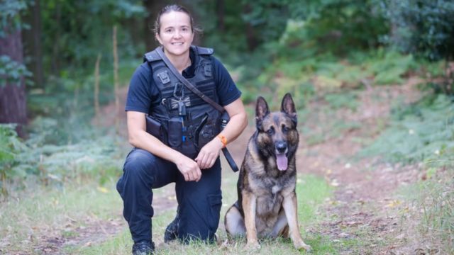 British Police Dog Handler