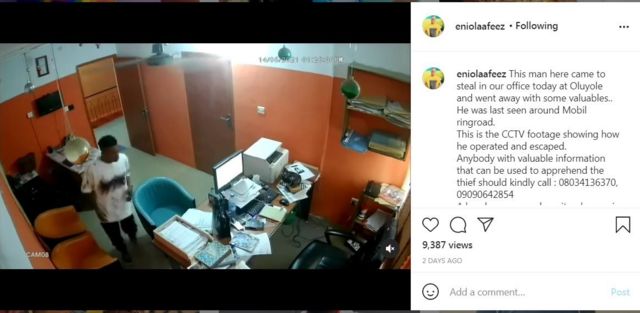 Eniola Afeez: Ẹ̀rọ ayàwòrán CCTV ti tú àṣírí ẹni tó ja mi lólè, ẹ bá mi ...