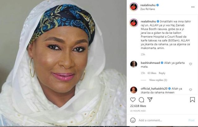 Zainab Booth Kannywood: Maryam Booth confirm death of Hajiya Zainab ...