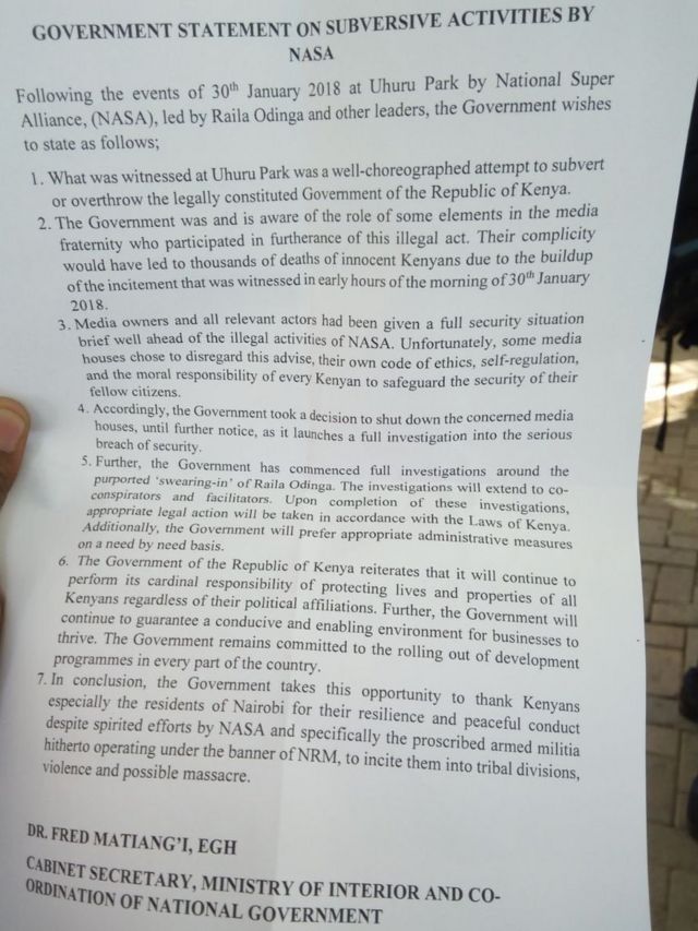 Raila Odinga: Kenya authorities don arrest lawyer wey swear am in - BBC News Pidgin