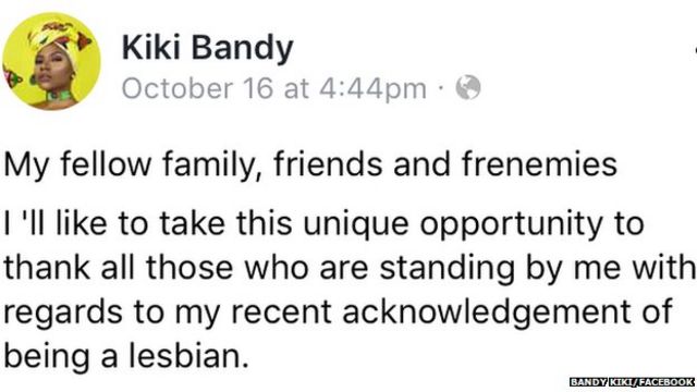 Cameroon: Popular blogger Kiki no regret say she come out as gay - BBC ...