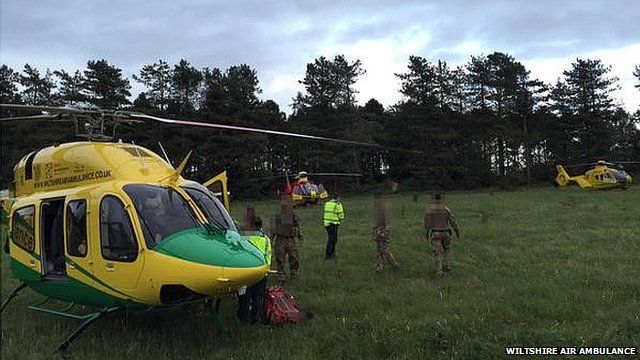 Salisbury Plain troop carrier collision 'injures 11' - BBC News