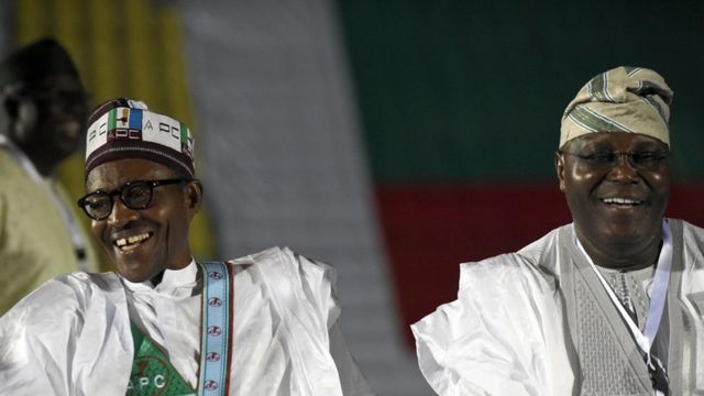 Aka m Atiku gụọ akwụkwọ- Buhari - BBC News Ìgbò