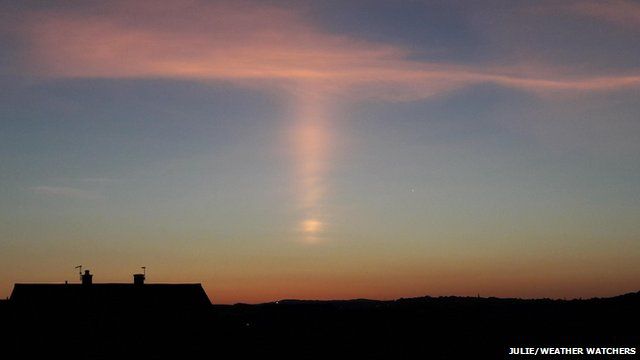Pillars of light - BBC Weather