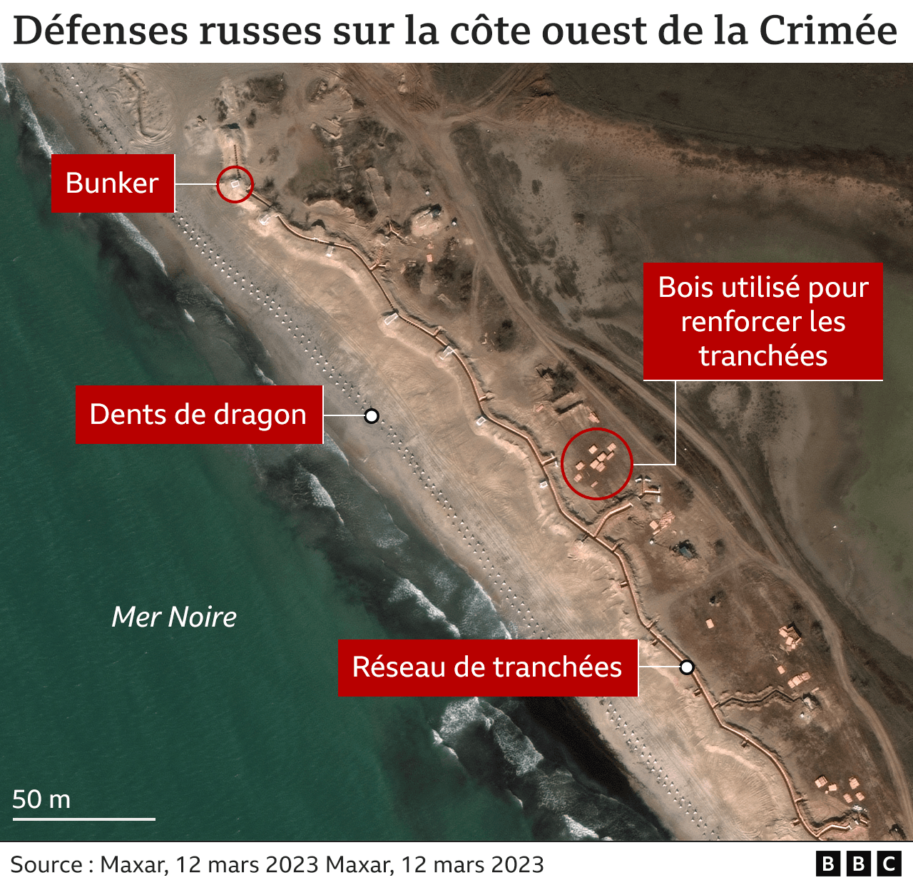 Guerre en Ukraine : Des images satellite révèlent les défenses russes ...